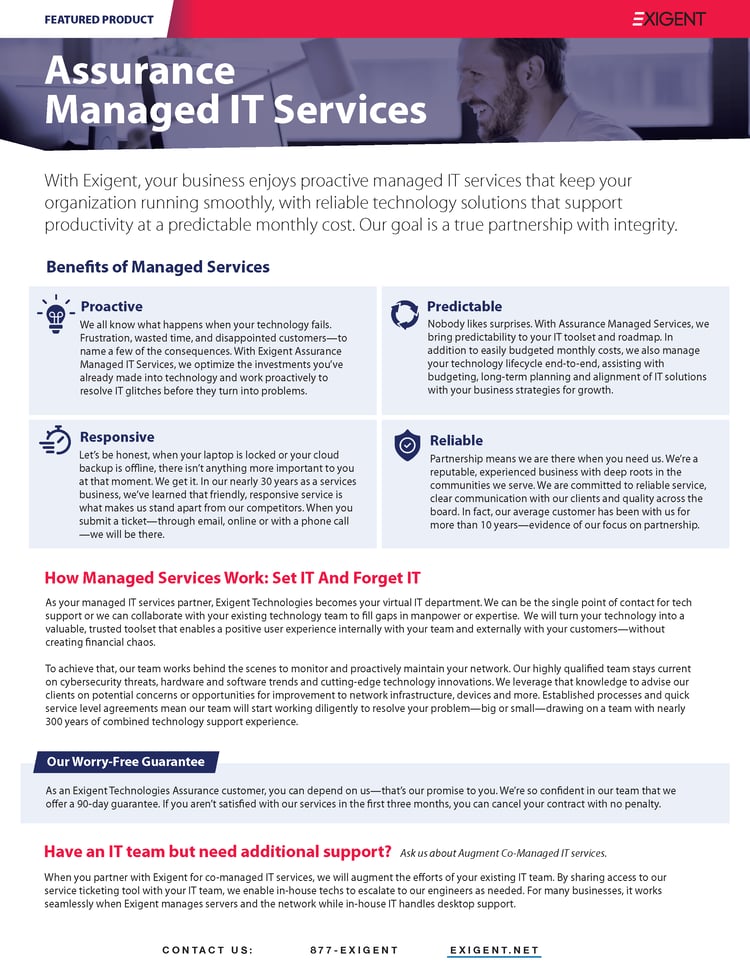 Welcome to Exigent Technologies